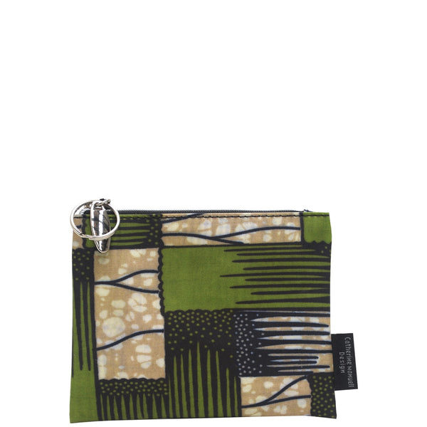 Everyday Purse - African prints - Green Navy Block Print - Catherine ...